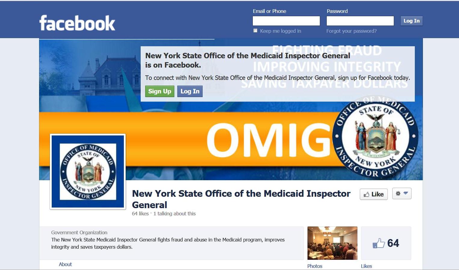 OMIG Announces Facebook Page | New York Health Law